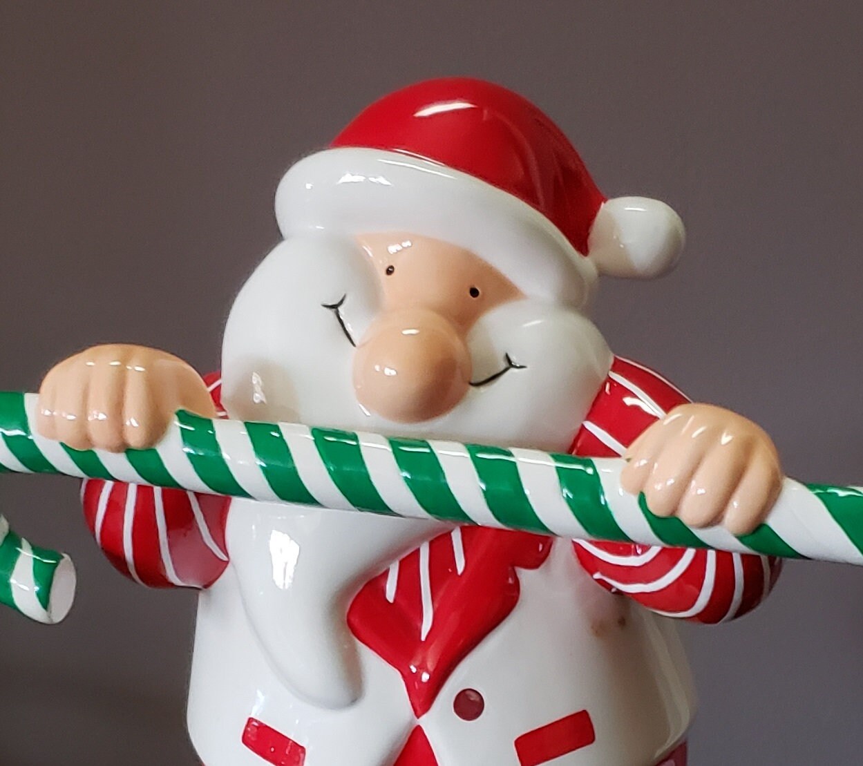 Vintage Collectible Dept 56 Santa With Candy Cane New - Etsy