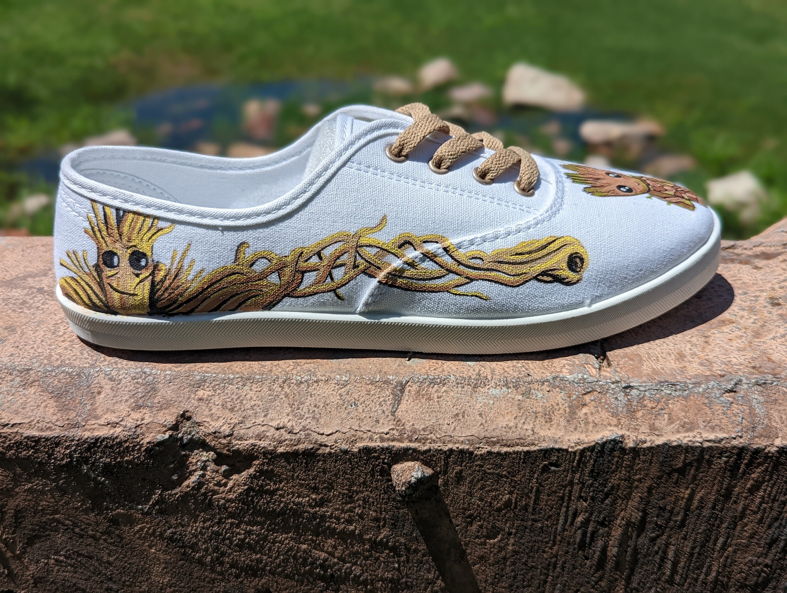 Rocket and Groot Hand Painted Shoes - Etsy