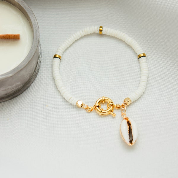 Shell Bead Bracelet - Etsy
