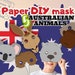 Australian Animals Masks for Kids, Role Play Sheet Mask Animal, Quokka ...