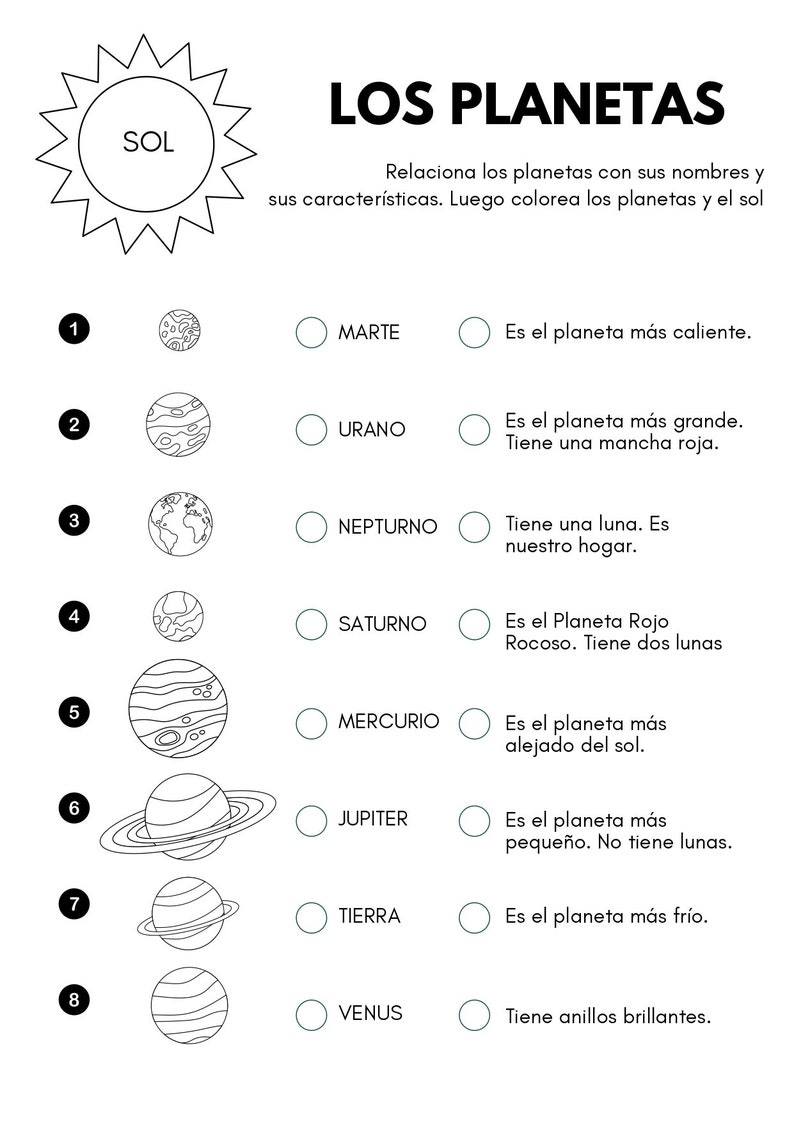 Solar System Worksheets Science Learn, Learn Numbers and Letters ...