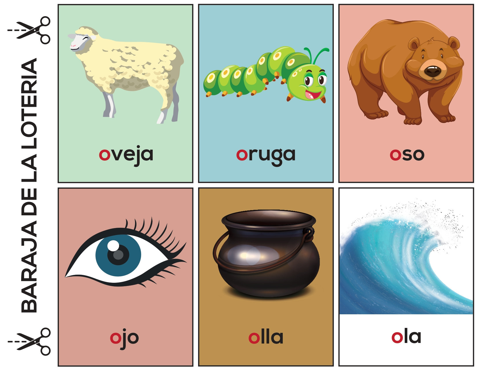 Learn Spanish Loteria Vocabulary, Spanish Bingo Game Vowels, Aprender ...