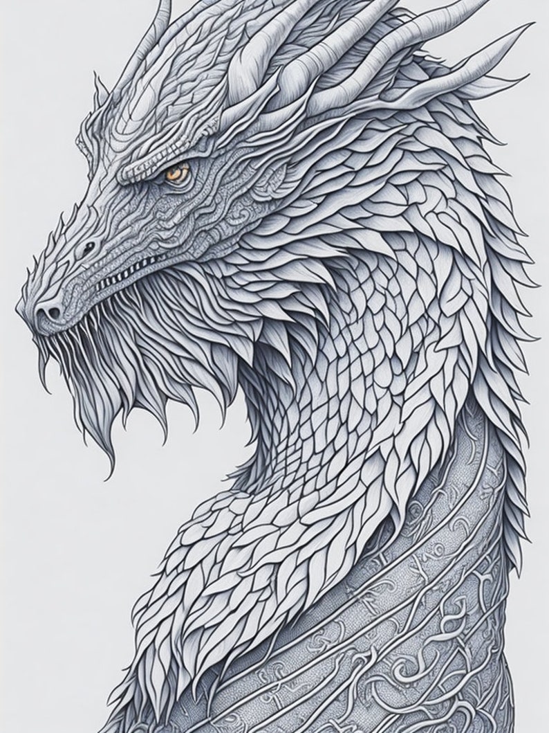 50 Mythical Creatures Coloring Pages, Fantasy Dragon Coloring Book ...
