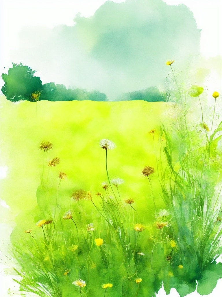 50 Abstract Reverse Coloring Page, Landscape Watercolor Color Backwards ...