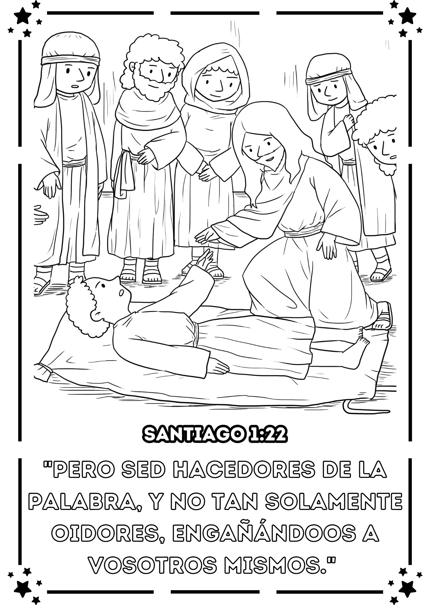 Spanish Bible Book Verses for Kids, Coloring Book God Jesus Apostles ...
