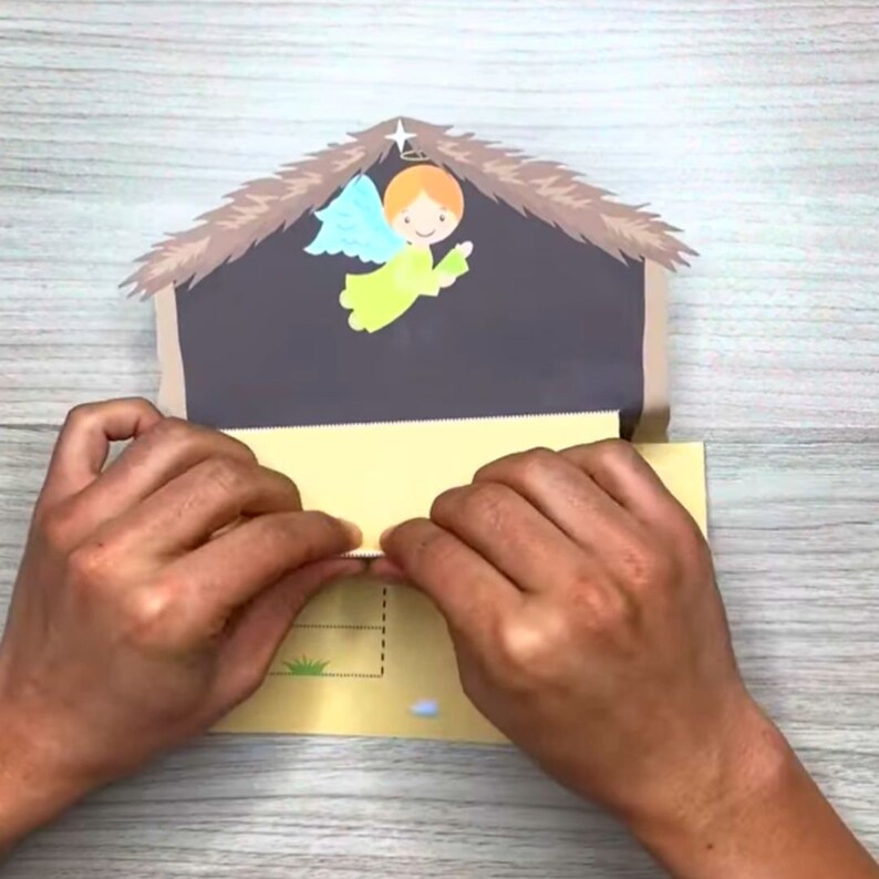 3D Nativity Scene, Cut and Paste Printable Paper Doll Toys, Catholic ...