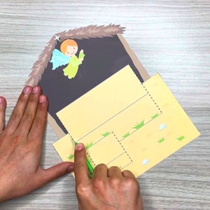 3D Nativity Scene, Cut and Paste Printable Paper Doll Toys, Catholic ...