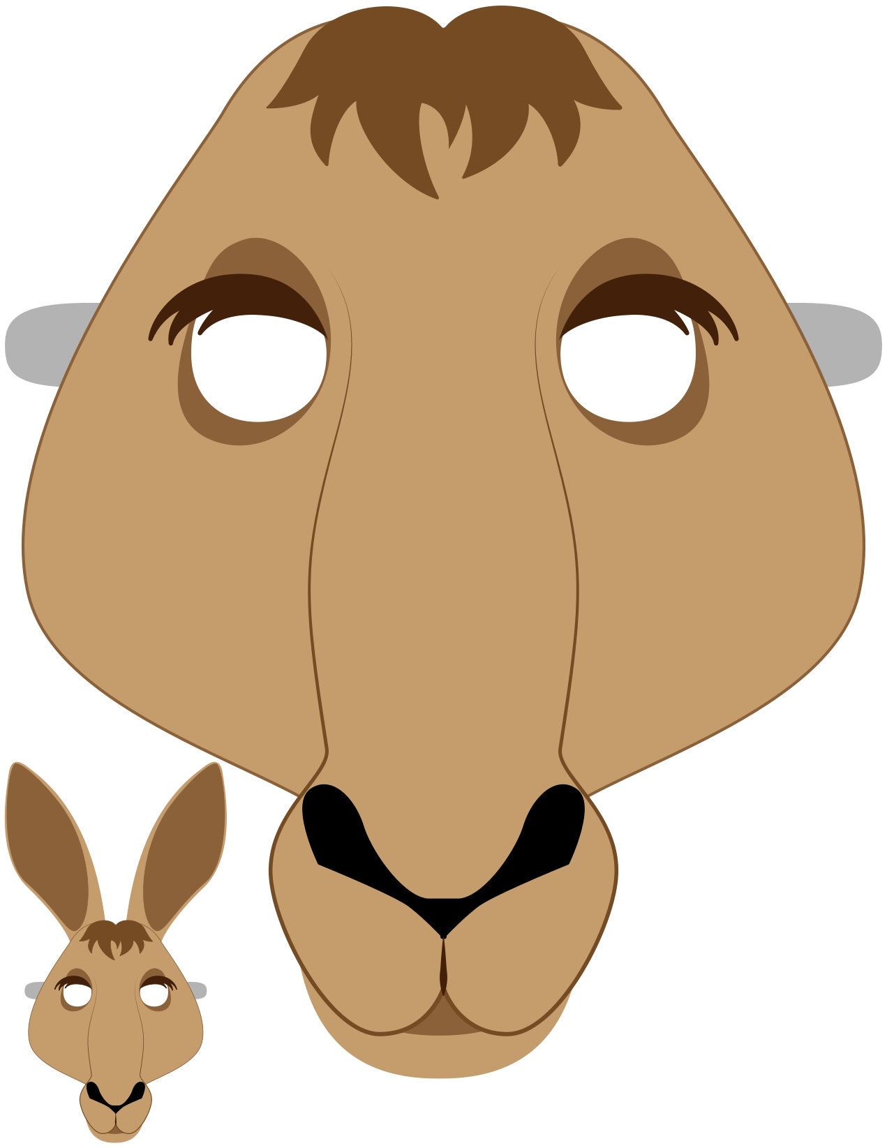 Australian Animals Masks for Kids, Role Play Sheet Mask Animal, Quokka ...
