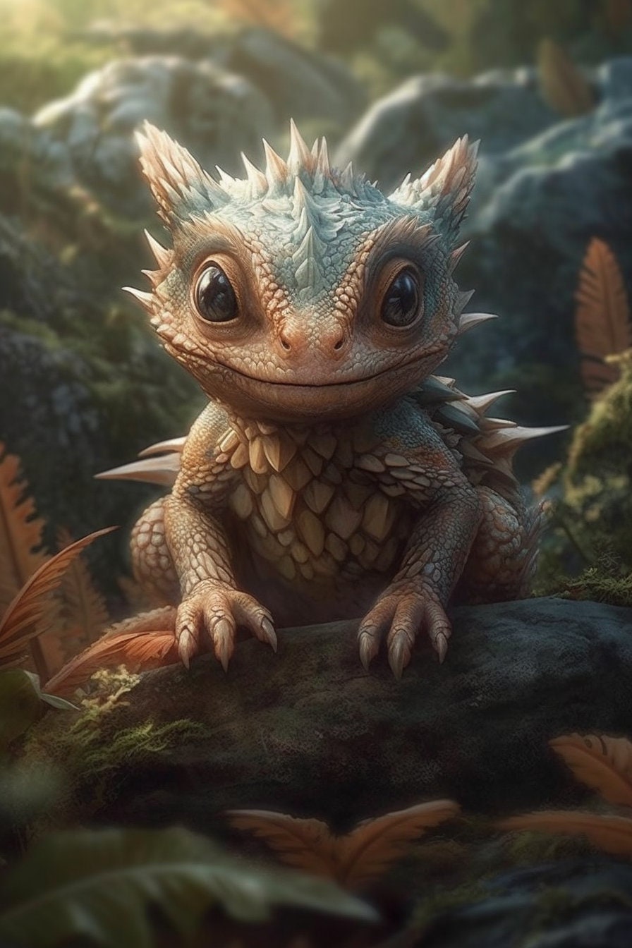 Realistic Baby Dragon Coloring Page for Adults, Dragons Babies Coloring ...