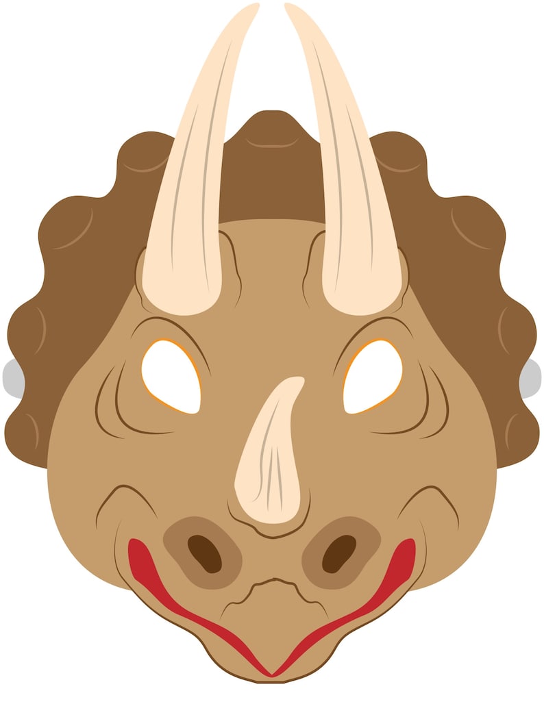 Paper Dinosaur Masks for Kids Role Play Sheet Mask Animal - Etsy