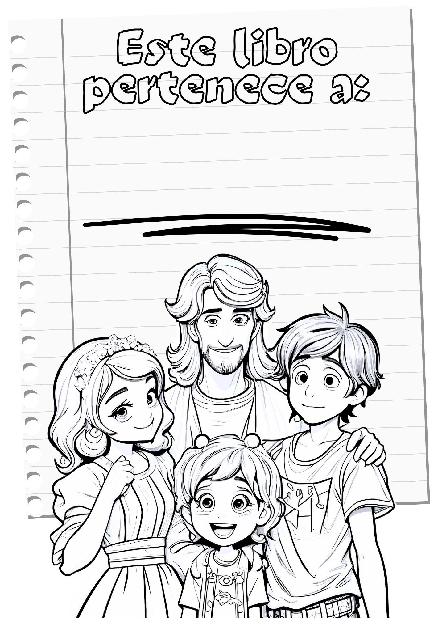 Spanish Bible Book Verses for Kids, Coloring Book God Jesus Apostles ...