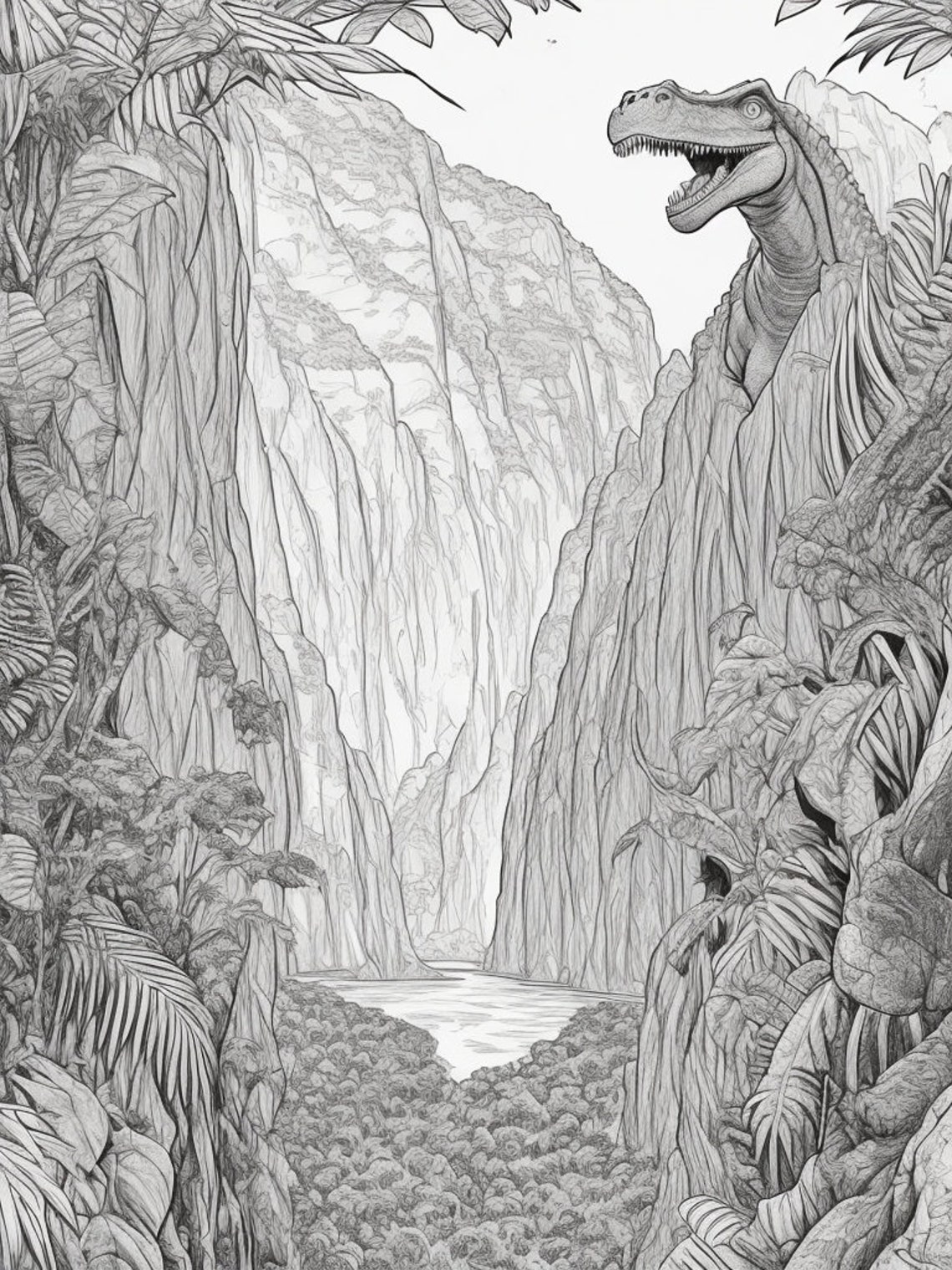 22 Realistic Dinosaur Coloring Pages, T-rex Detailed Dinosaur Printable ...