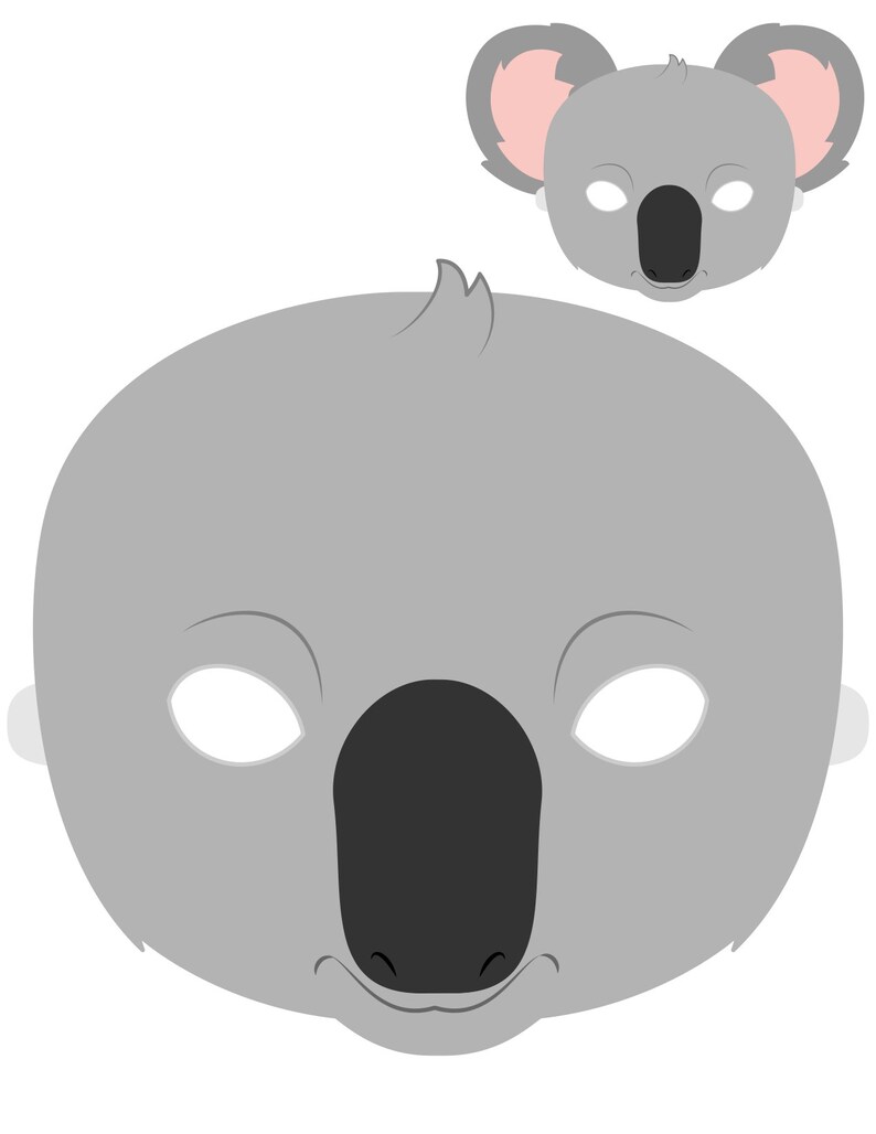 Australian Animals Masks for Kids, Role Play Sheet Mask Animal, Quokka ...