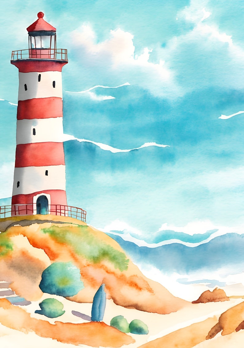 50 Abstract Reverse Coloring Page, Landscape Watercolor Color Backwards ...