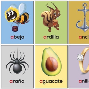 Learn Spanish Loteria Vocabulary, Spanish Bingo Game Vowels, Aprender ...