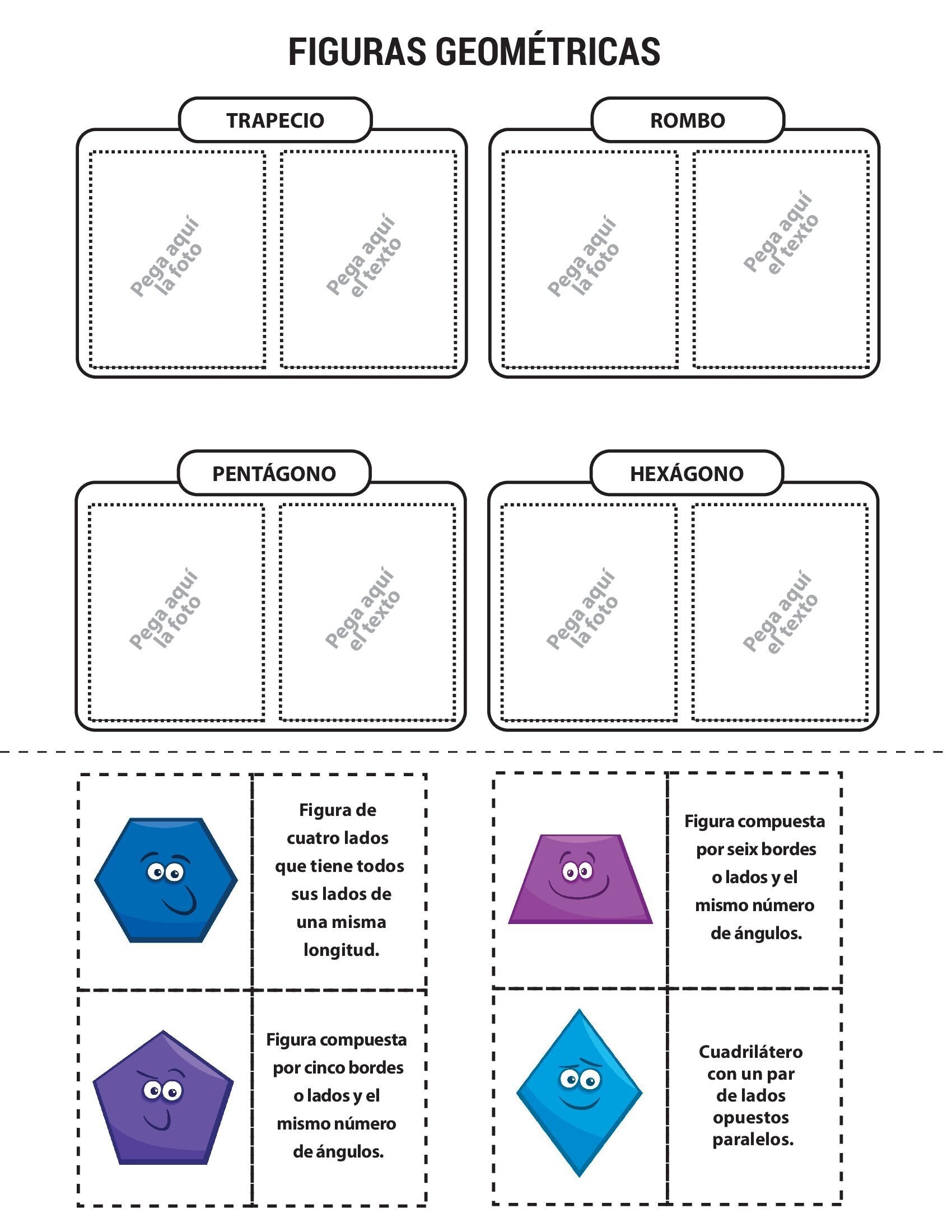 Geometric Shapes Math Worksheets, Figures Bundle Elementary Kids, Learn ...