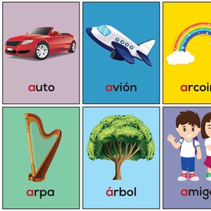 Learn Spanish Loteria Vocabulary, Spanish Bingo Game Vowels, Aprender ...