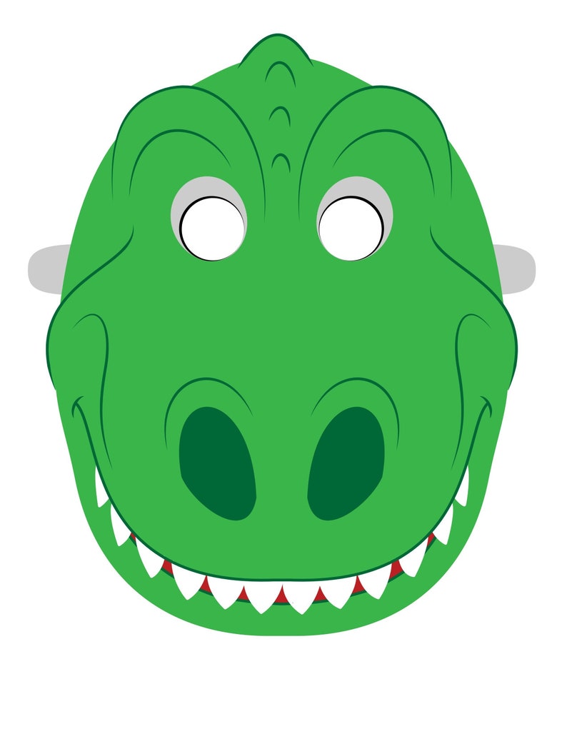 Paper Dinosaur Masks for Kids, Role Play Sheet Mask Animal, Jurassic ...