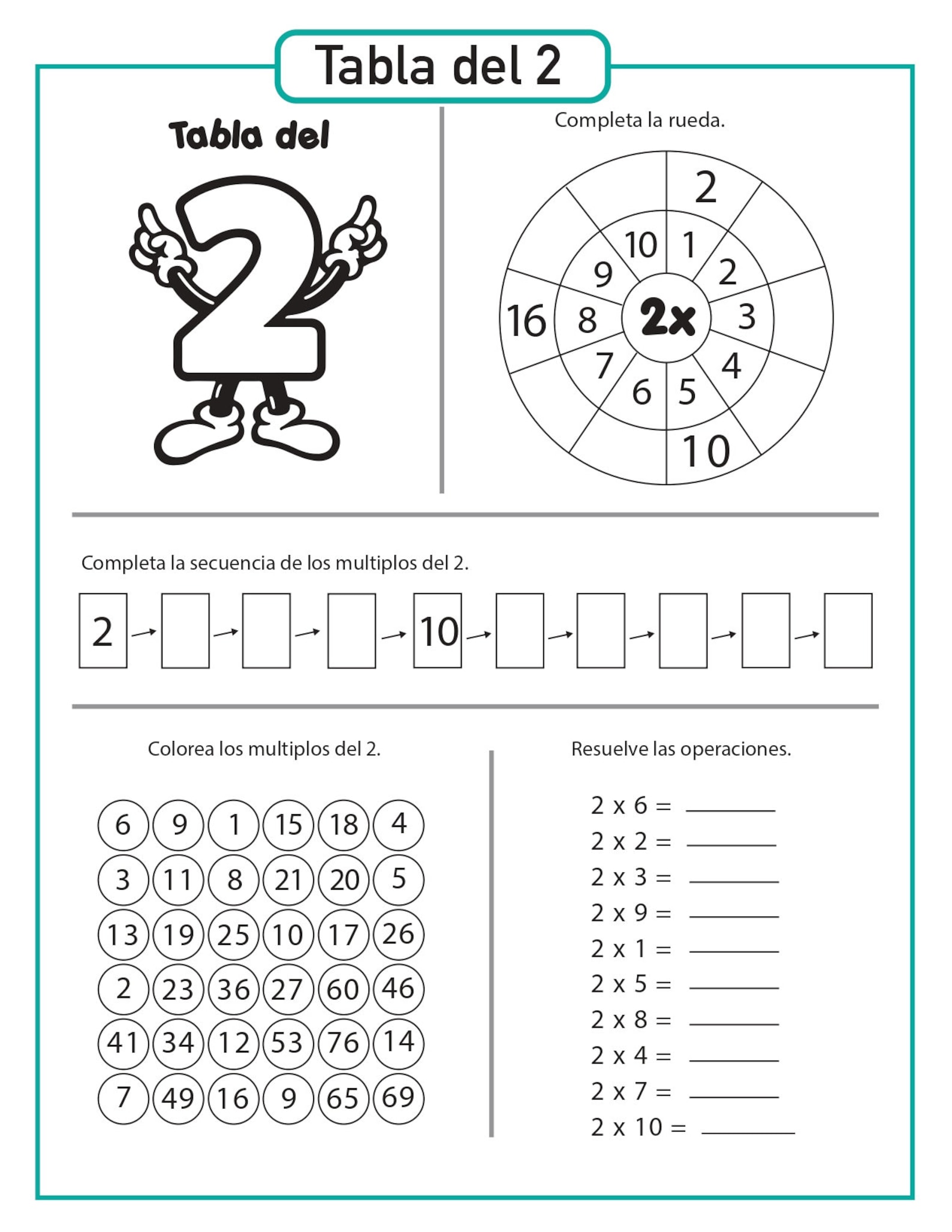 Times Tables 1 to 10 Worksheets, Multiplication Tables Bundle ...