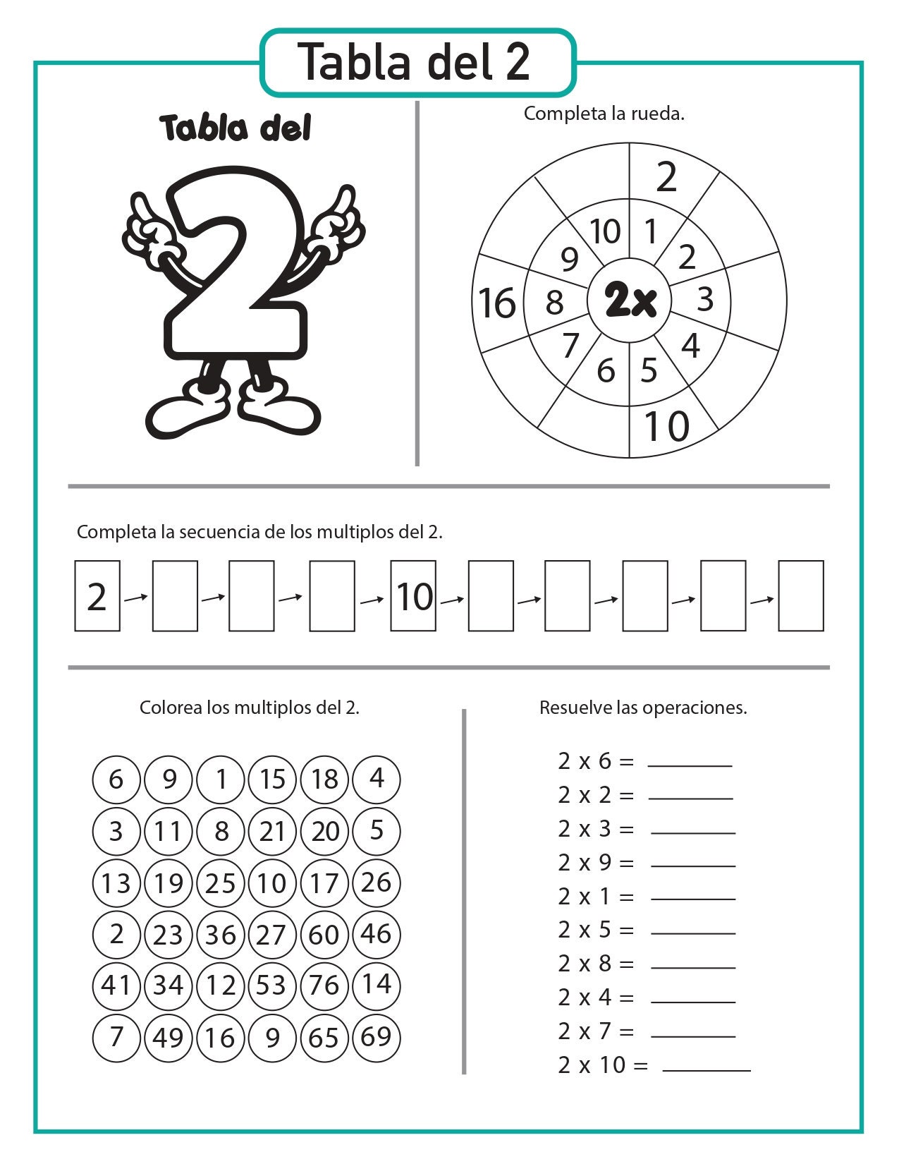 Times Tables 1 to 10 Worksheets, Multiplication Tables Bundle ...