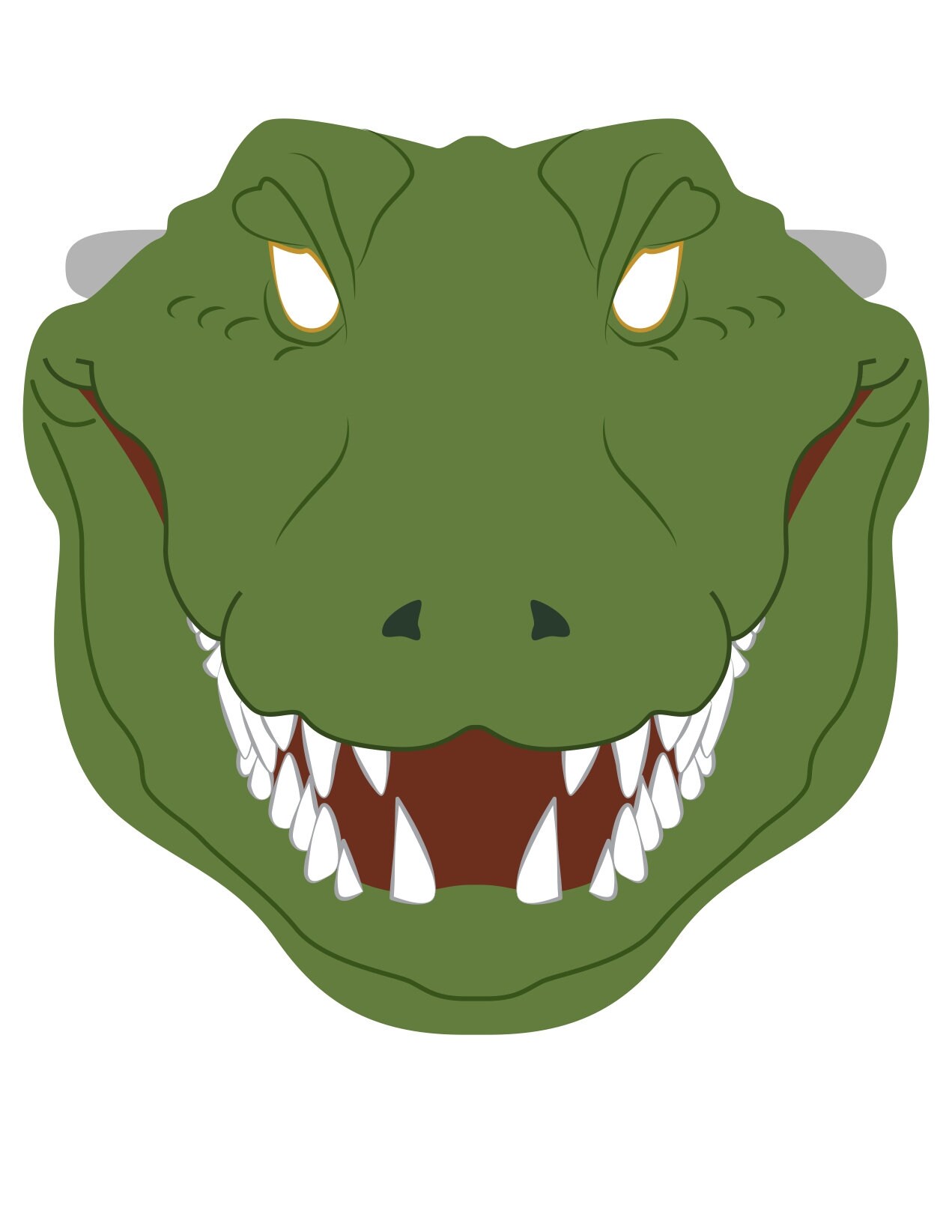 Paper Dinosaur Masks for Kids, Role Play Sheet Mask Animal, Jurassic ...