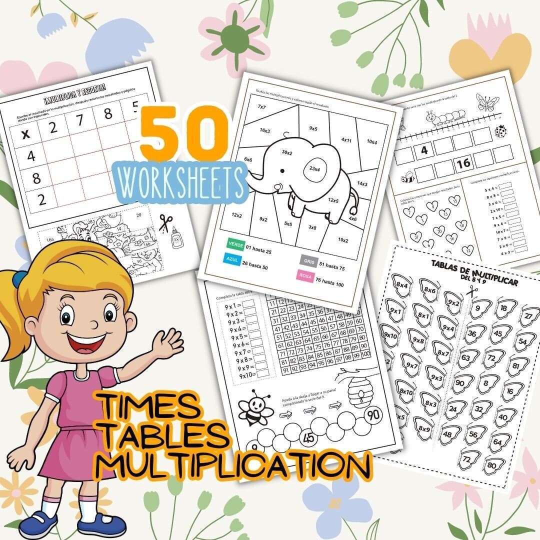 Times Tables 1 to 10 Worksheets, Multiplication Tables Bundle ...
