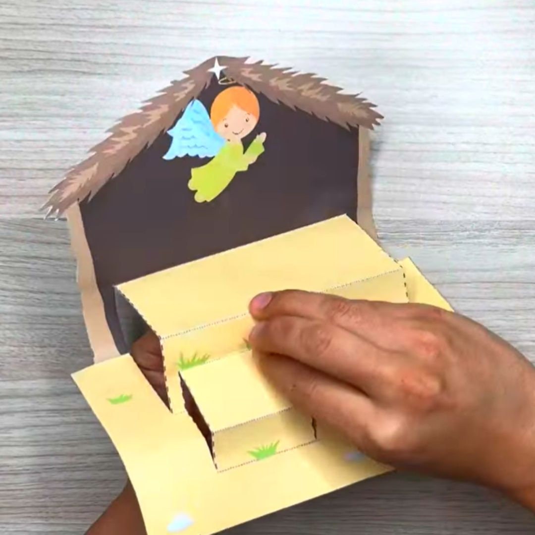 3D Nativity Scene, Cut and Paste Printable Paper Doll Toys, Catholic ...