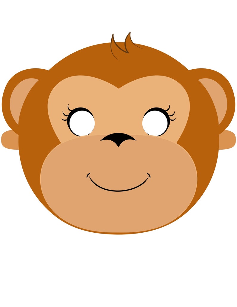 Paper Jungle Animals Masks for Kids, Role Play Sheet Mask, African ...