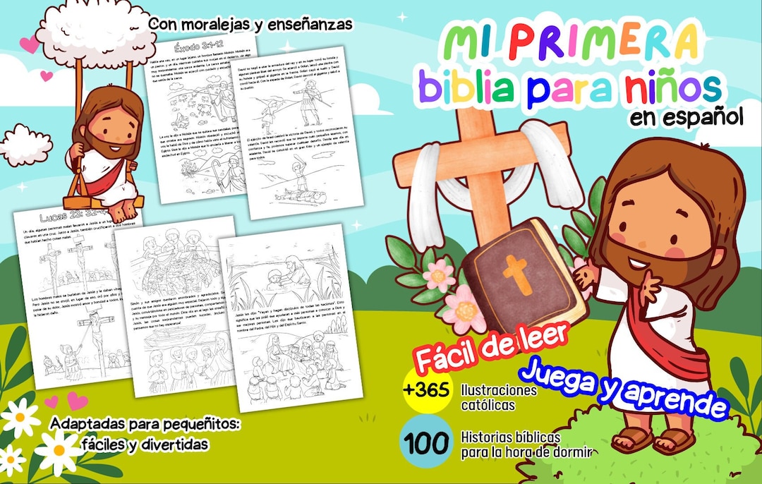 My First Bible for Kids Spanish Book, 100 Stories of the Bible to Sleep ...
