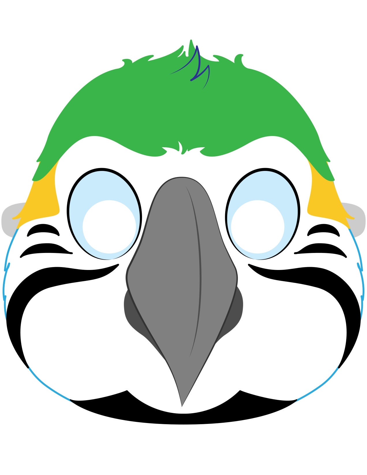 Paper Jungle Animals Masks for Kids, Role Play Sheet Mask, African ...