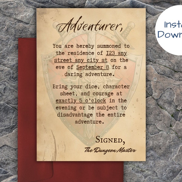 Dungeons and Dragons Wedding Invitations - Etsy