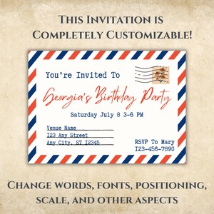 Postcard Birthday Invitation, Post Office Save the Date, Mail Carrier ...