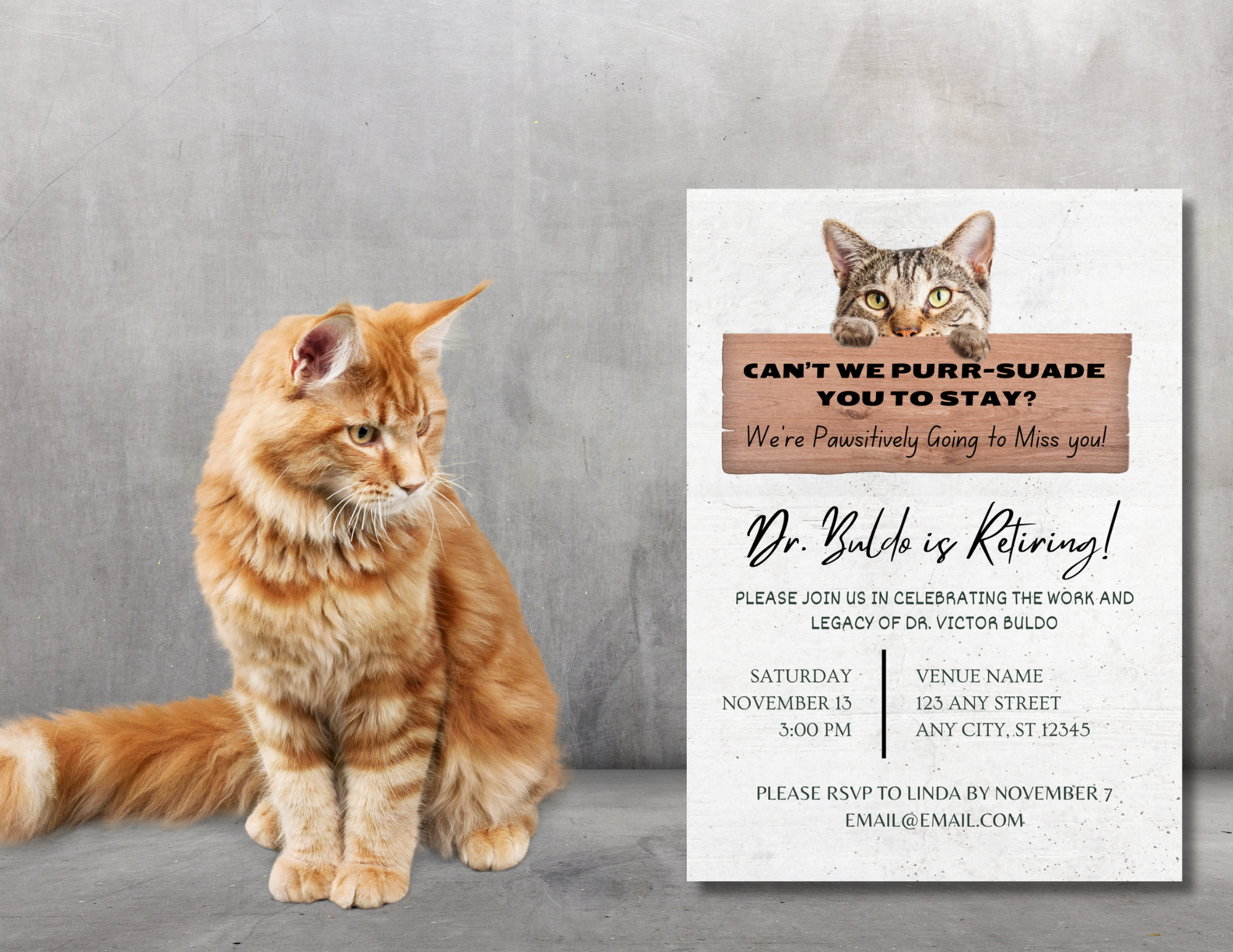 Veterinarian Retirement Party Invitation, Vet Tech Going Away Party ...