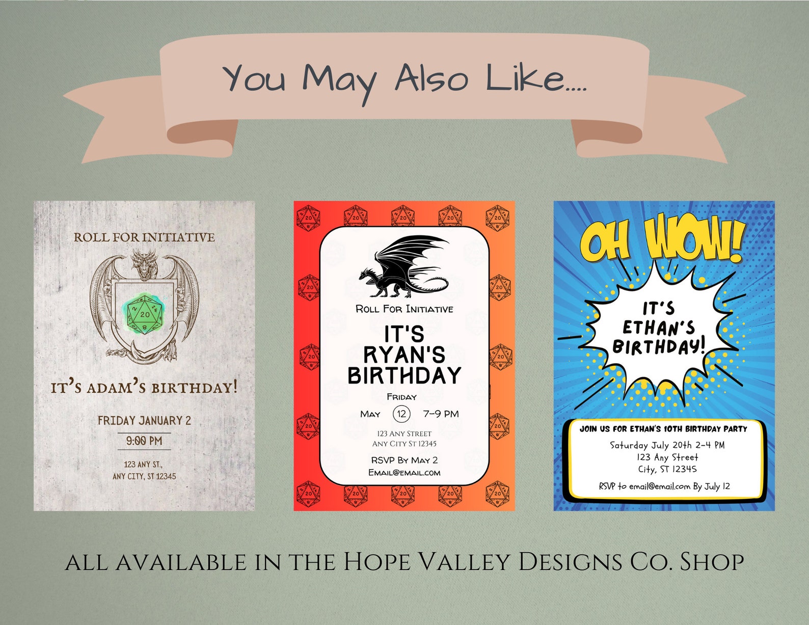 Dungeons and Dragons Birthday Invitation, Dnd Birthday Party Invitation ...