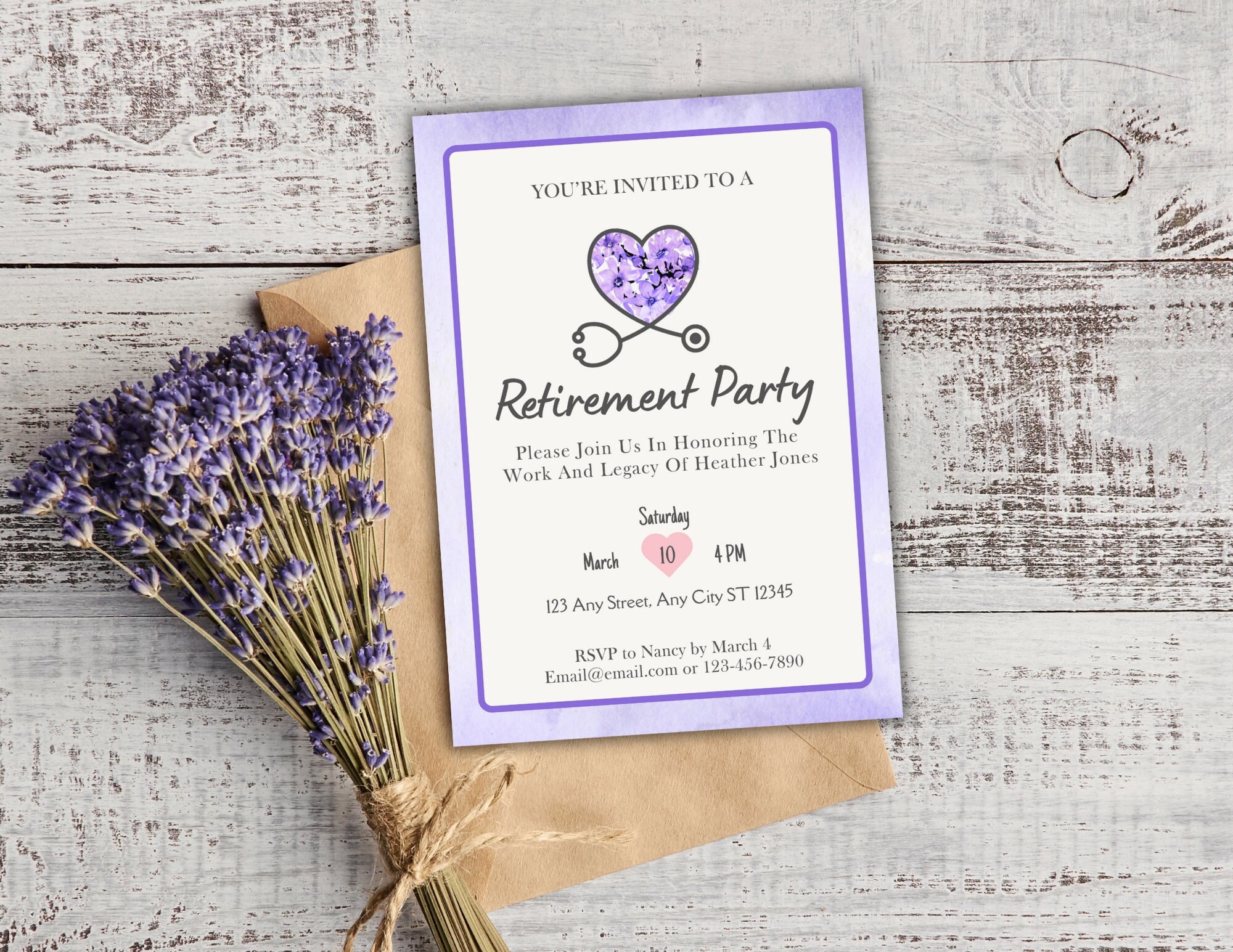 Nurse Retirement Party Invitation, Doctor Going Away Party Invitation ...