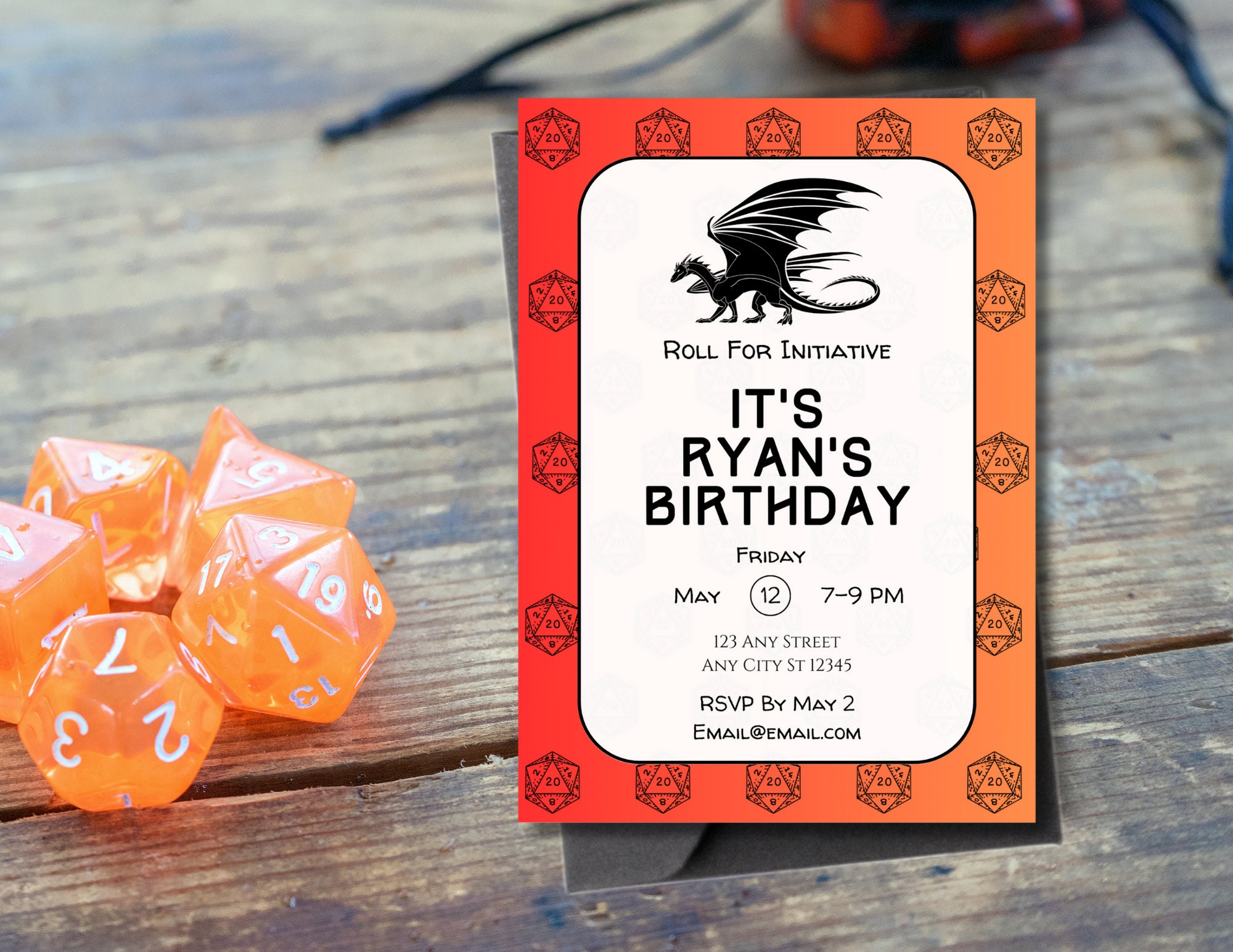 Dungeons and Dragons Birthday Invitation Dnd Birthday Party - Etsy