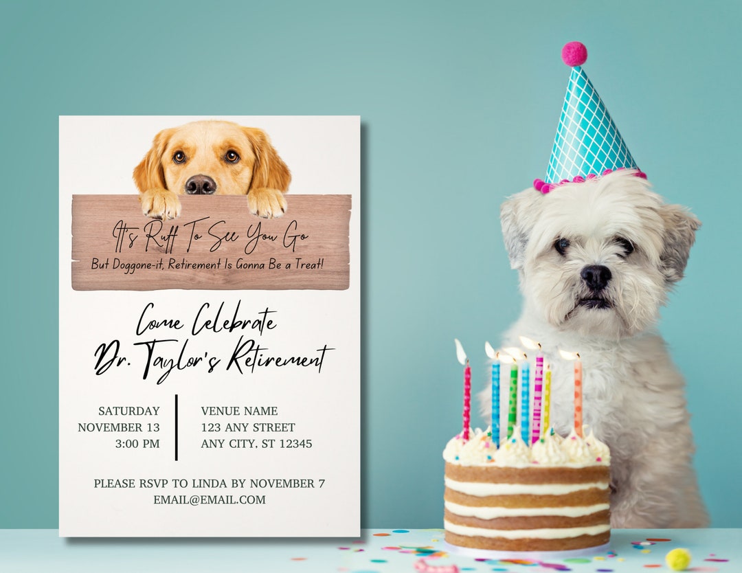 Veterinarian Retirement Party Invitation, Vet Tech Going Away Party ...