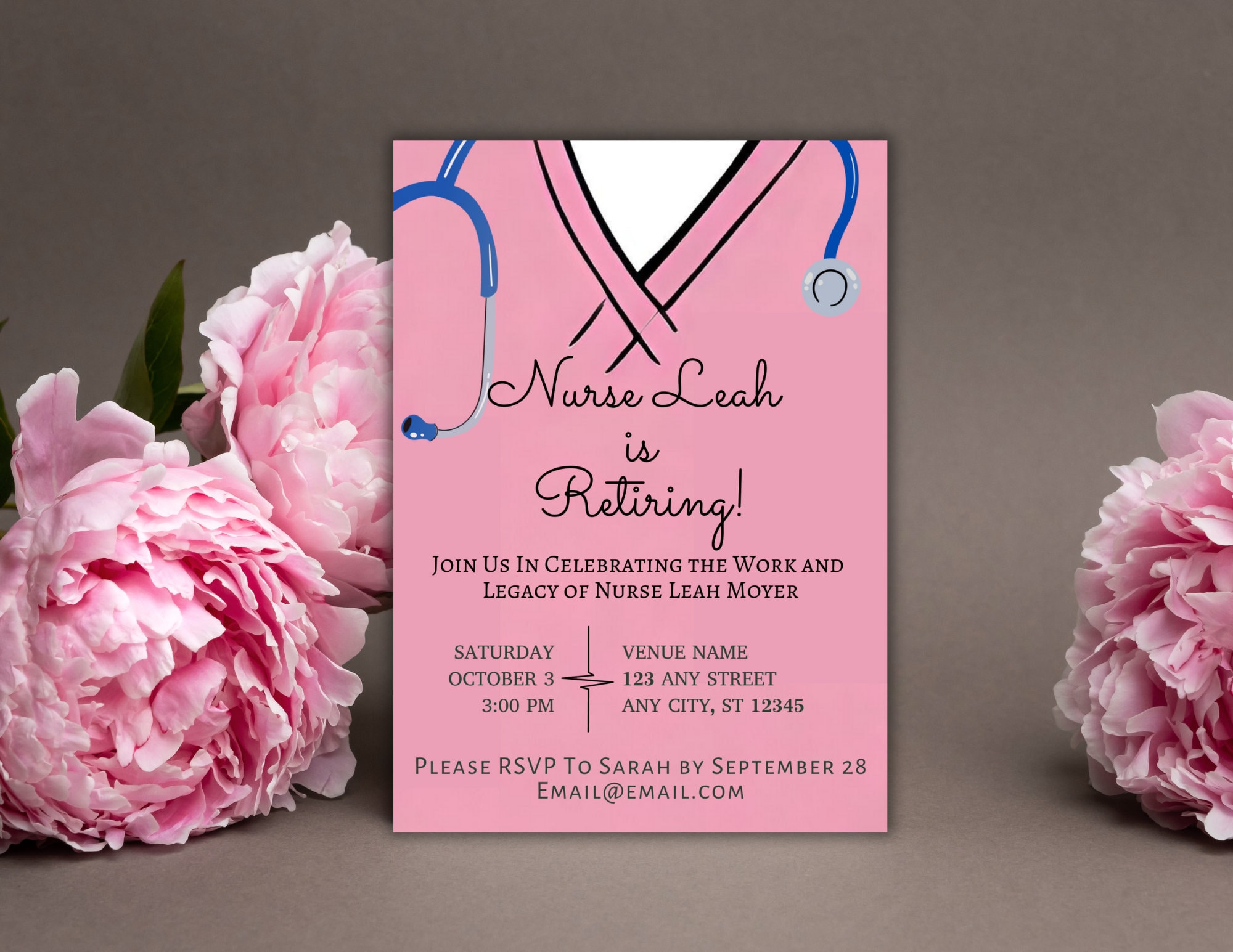 Nurse Retirement Party Invitation, Medical Going Away Party Invitation ...