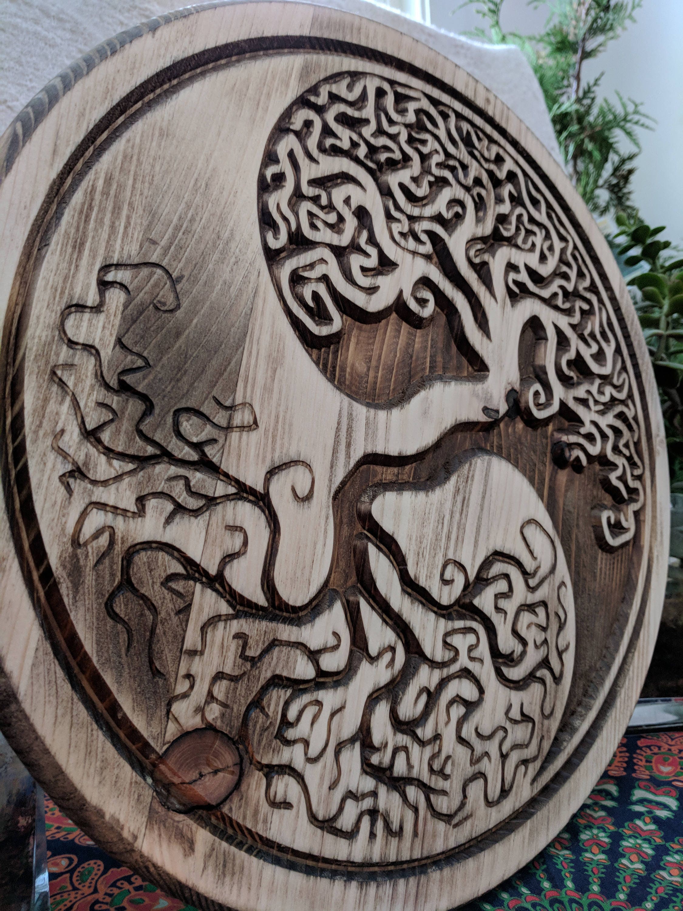 Yin Yang Tree of Lifeyin Yang Tree of Life Wood Yin Yang - Etsy