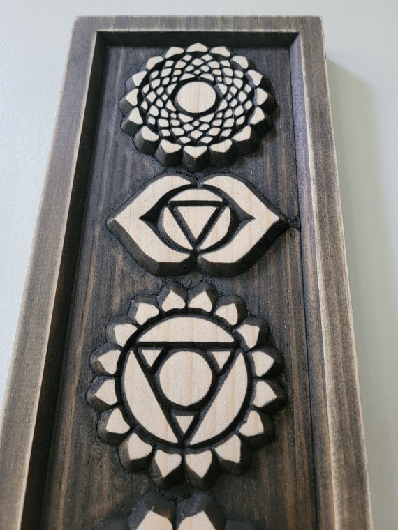 Chakras Wood Carving Chakra Sign Chakra Symbols Meditation - Etsy