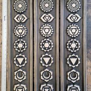 Chakras Wood Carving, Chakra Sign, Chakra Symbols, Meditation, Reiki ...