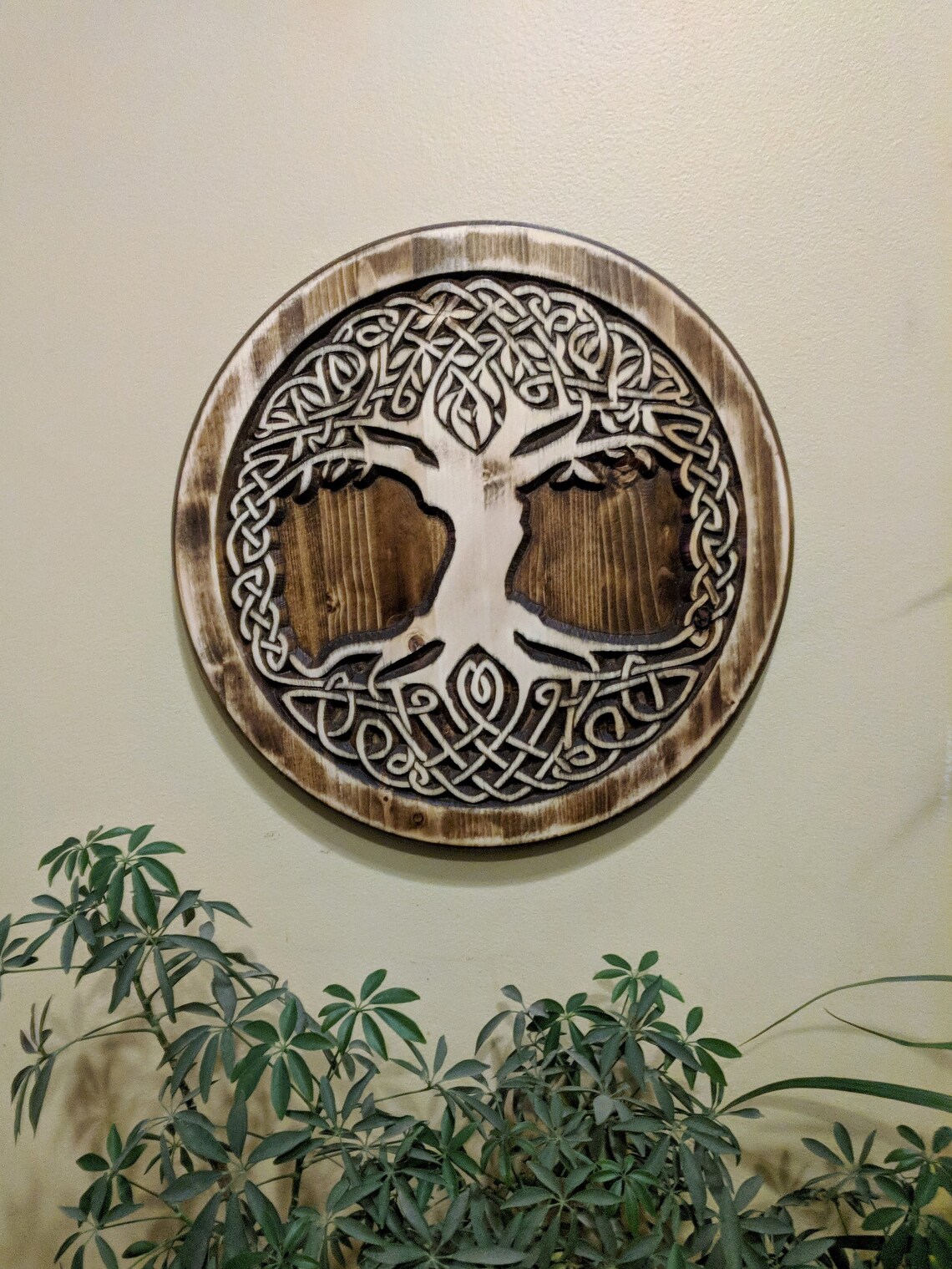 Tree of Life Wood Carving Celtic Tree of Life Wood art | Etsy