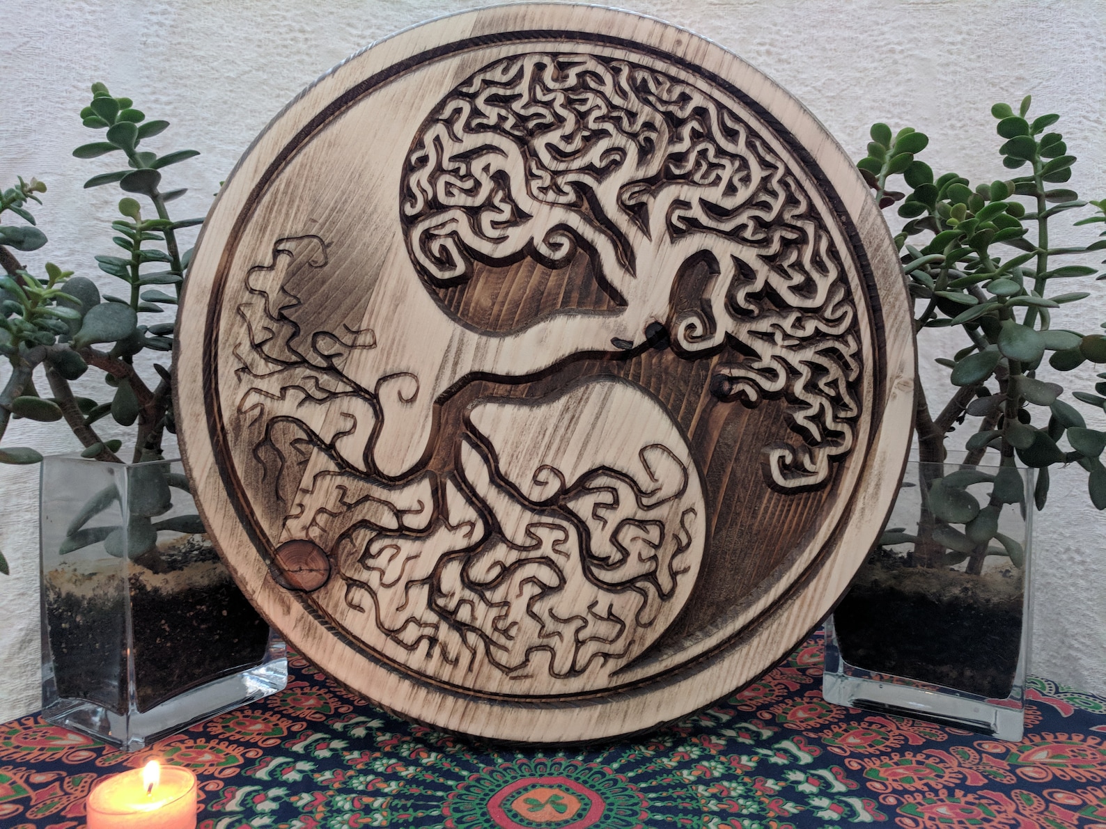 Yin Yang Tree of Lifeyin Yang Tree of Life Wood Yin Yang - Etsy