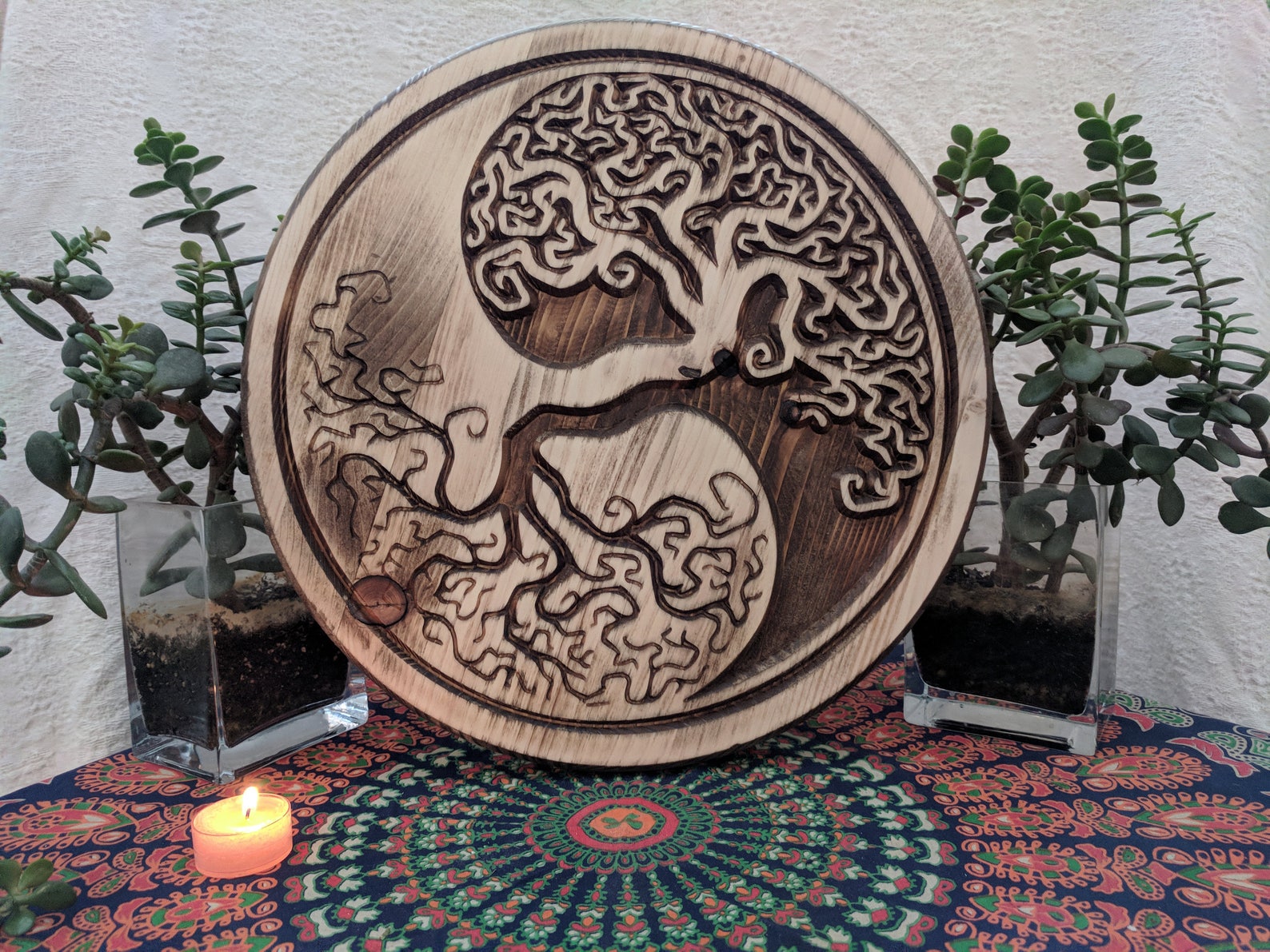 Yin Yang Tree of Lifeyin Yang Tree of Life Wood Yin Yang - Etsy