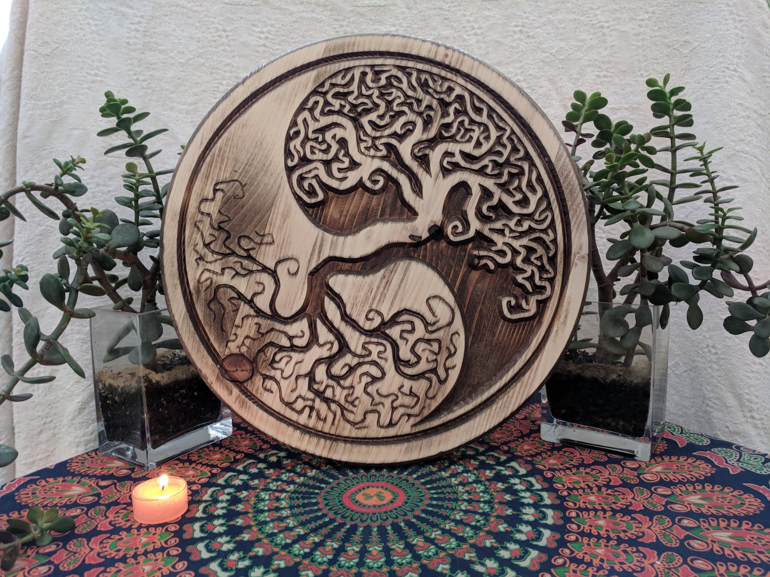 Yin Yang Tree of Lifeyin Yang Tree of Life Wood Yin Yang - Etsy