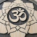 Om, Wood Carved Om, Om Carving, Wood Om, Meditation Decor, Healing Art ...