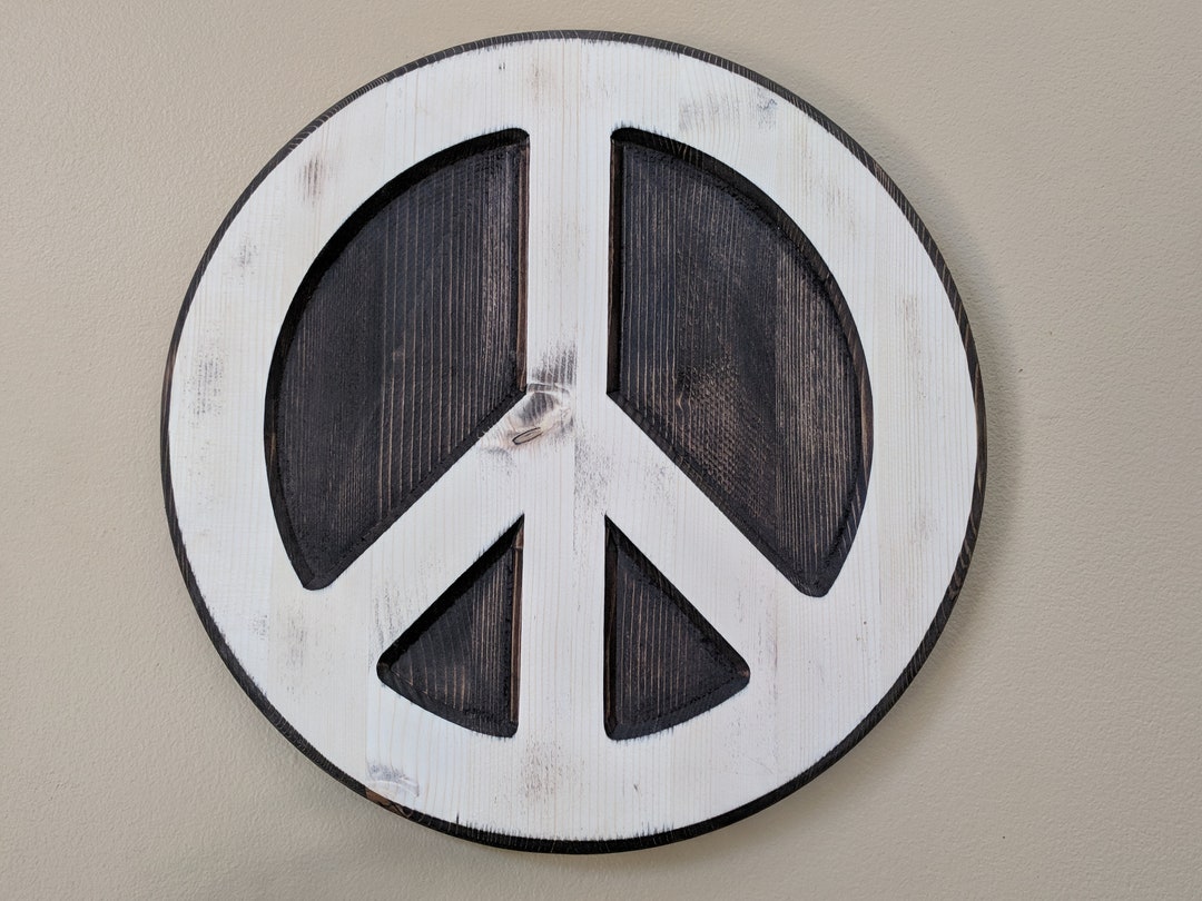 Wood Carved Peace Sign, Peace Sign, Peace, Wall Art, Peace Sign, Wood ...