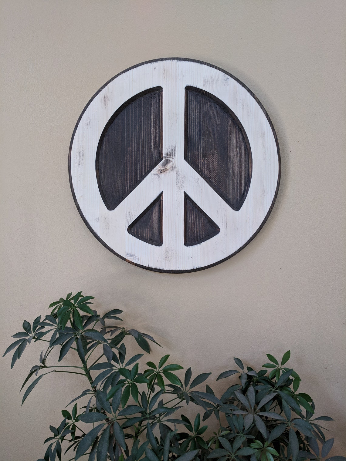 Wood Carved Peace Sign, Peace Sign, Peace, Wall Art, Peace Sign, Wood ...