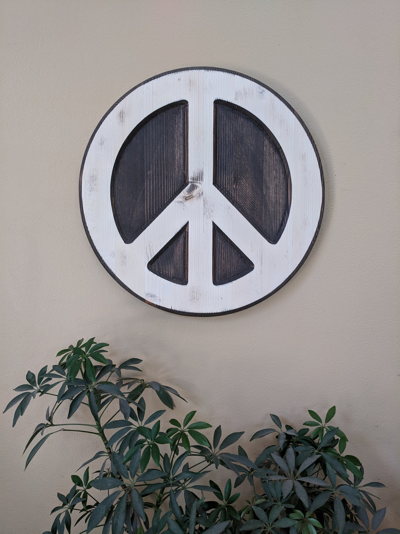 Wood Carved Peace Sign, Peace Sign, Peace, Wall Art, Peace Sign, Wood ...