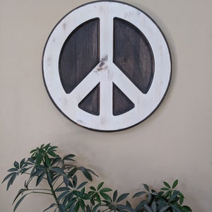 Wood Carved Peace Sign, Peace Sign, Peace, Wall Art, Peace Sign, Wood ...